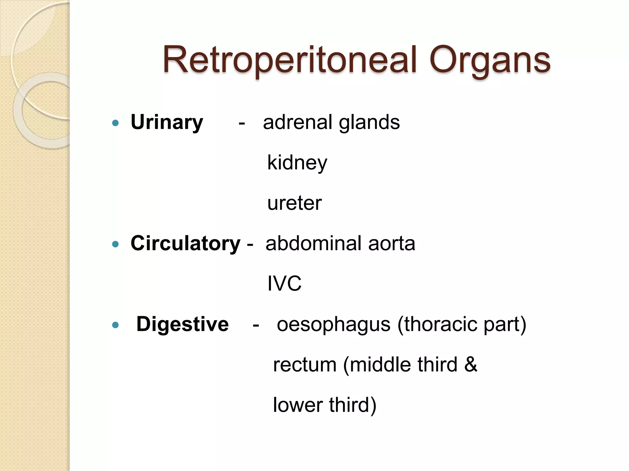 Retroperitoneal Space of the Kidney.pptx | Endocrine and Metabolic ...