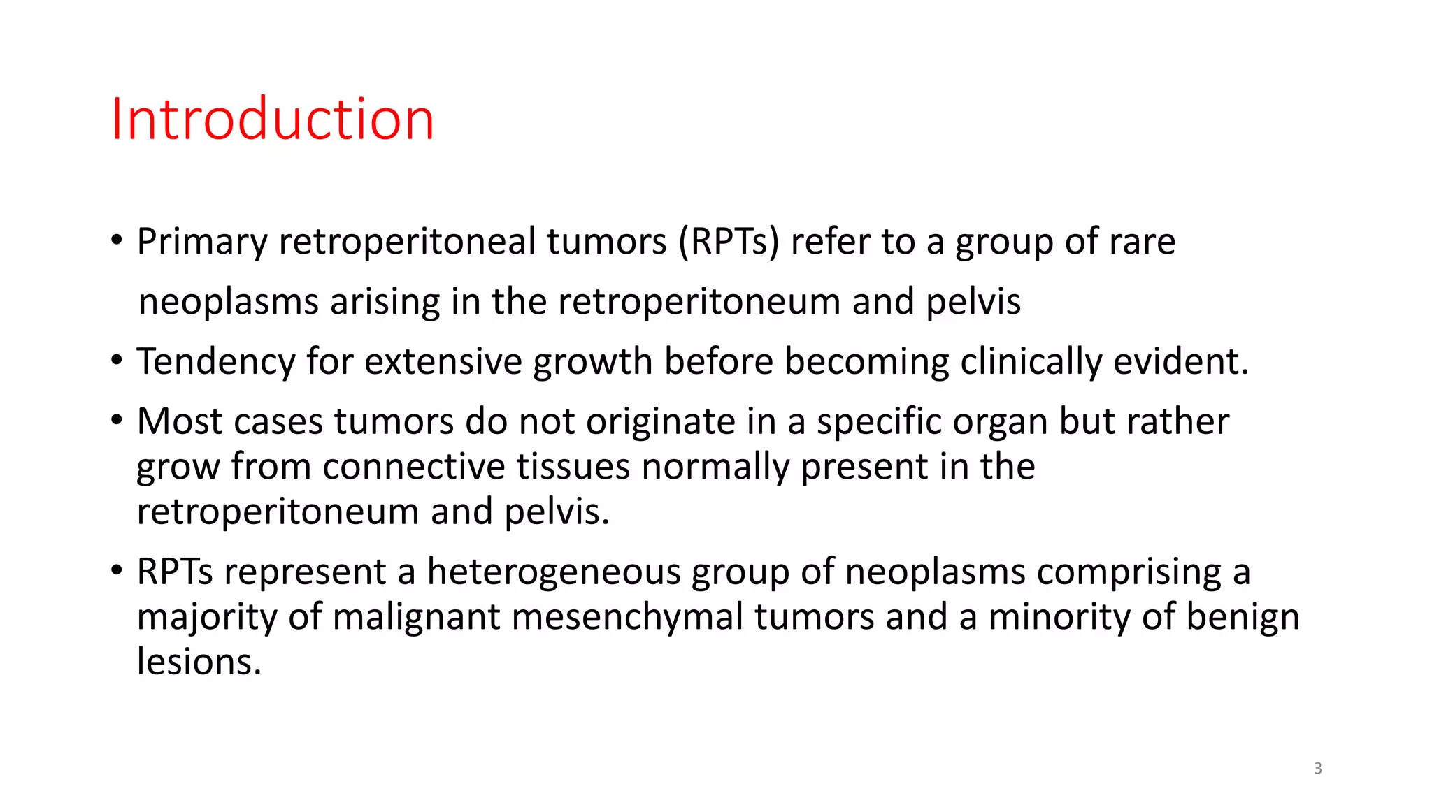Retroperitoneal tumors | PPTX