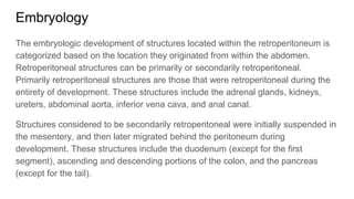 Anatomy of Retroperitoneum. | PPTX