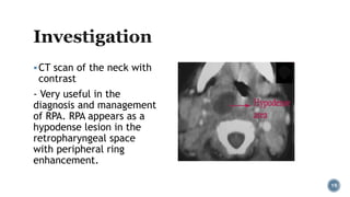 Retropharyngeal Abscess by Boluwatife Afolabi | PPTX