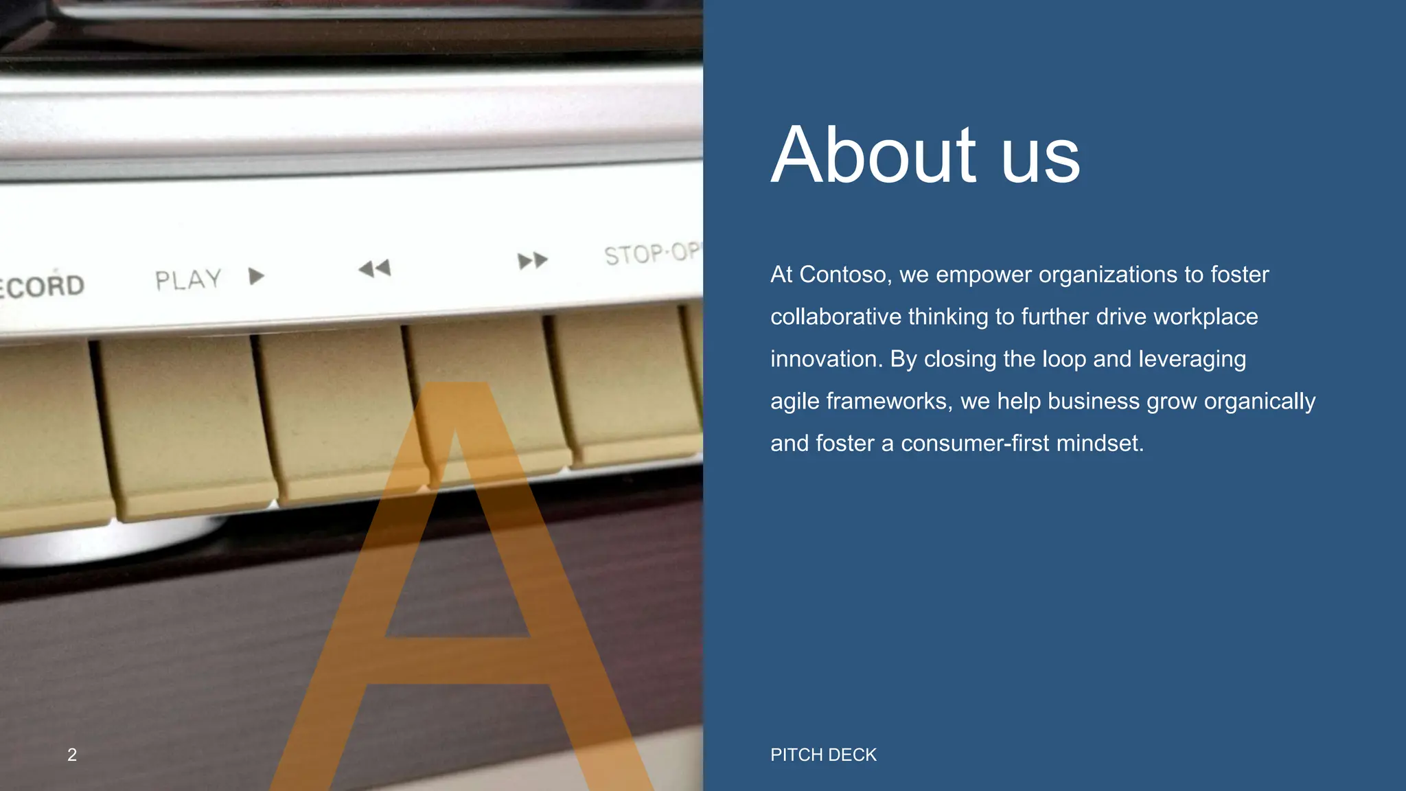 Retro pitch deck template for business presentation | PPTX