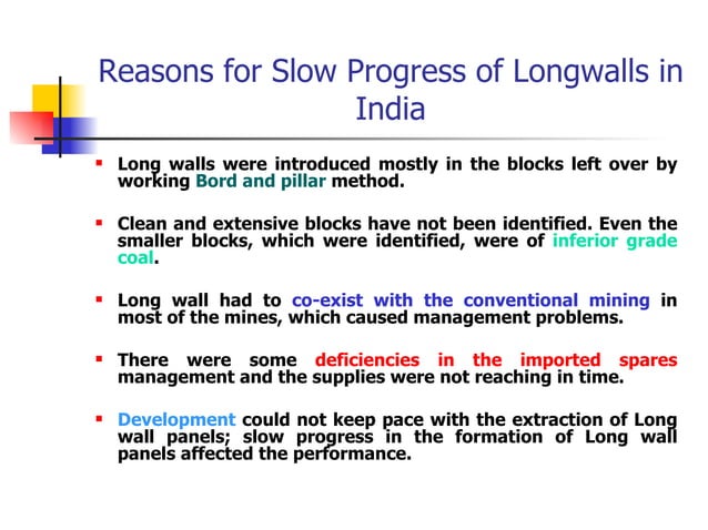 Longwall technology in india, SCCL | PPT | Power and Energy Industry ...