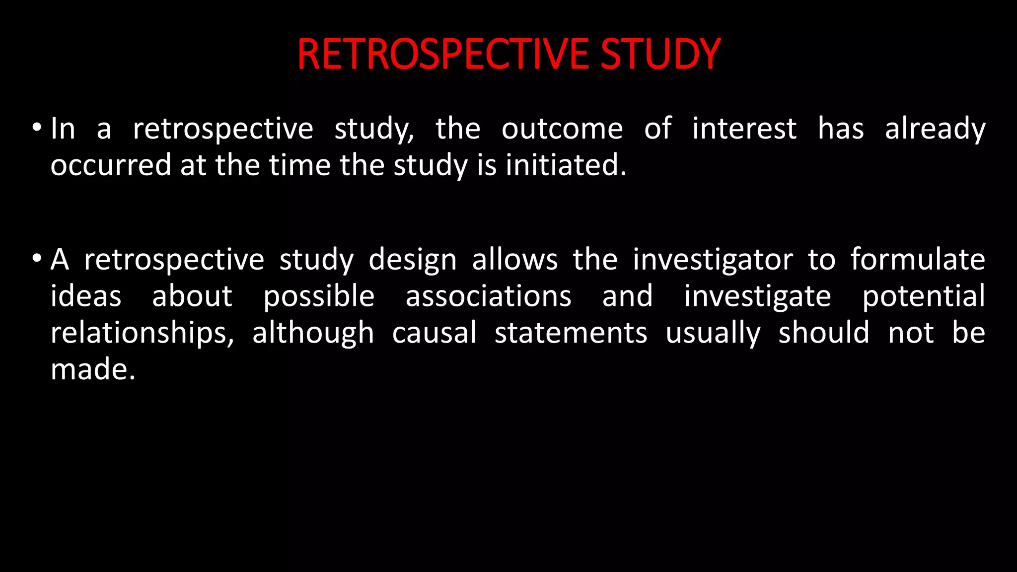 Study Design - Retrospective cohort study | PPTX