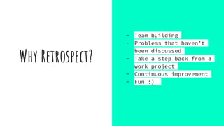 Retrospectives - looking back to move forward | PPTX