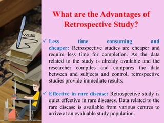 Retrospective vs Prospective Study | PPT