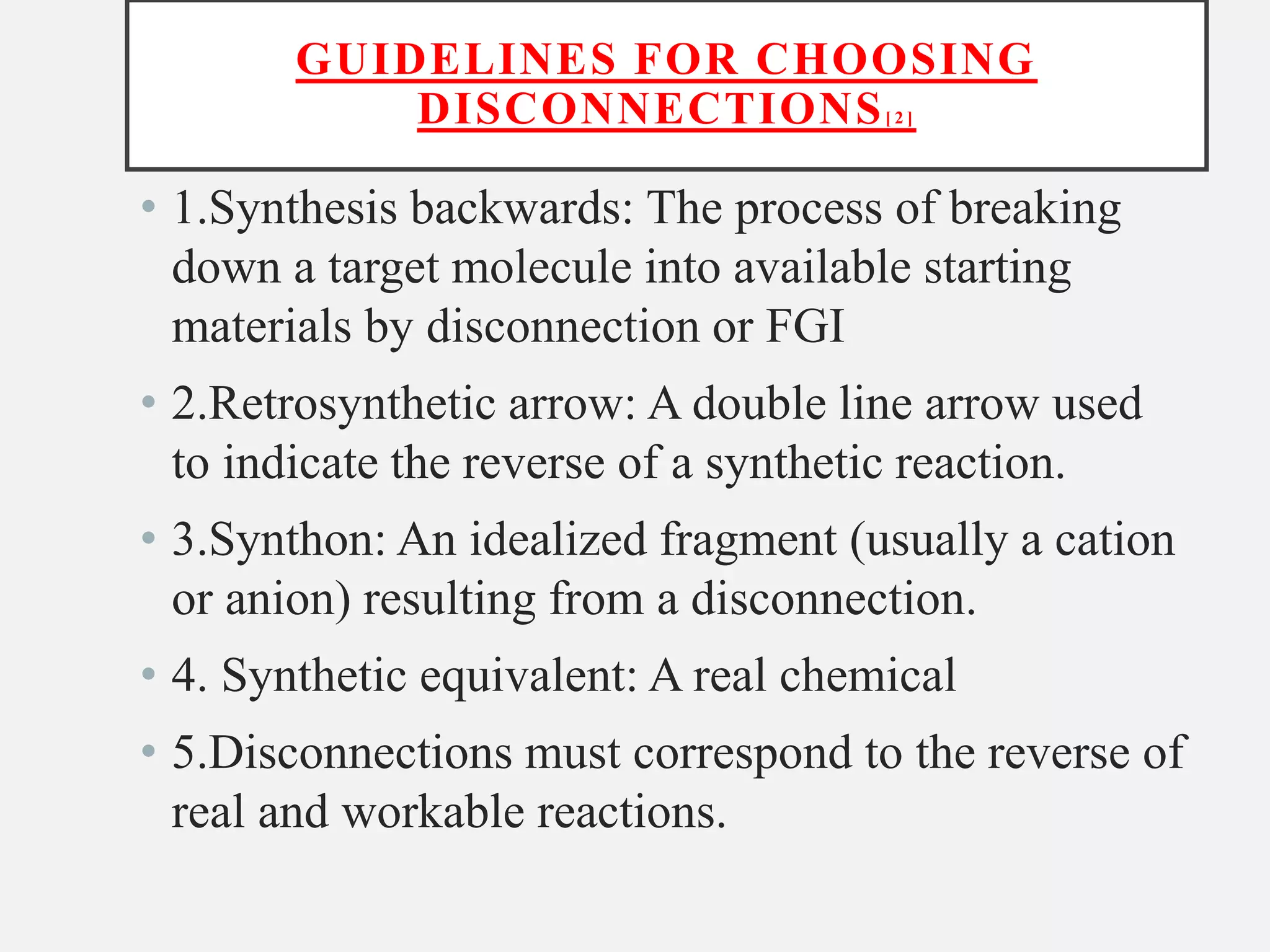 Retrosynthes analysis and disconnection approach | PPTX
