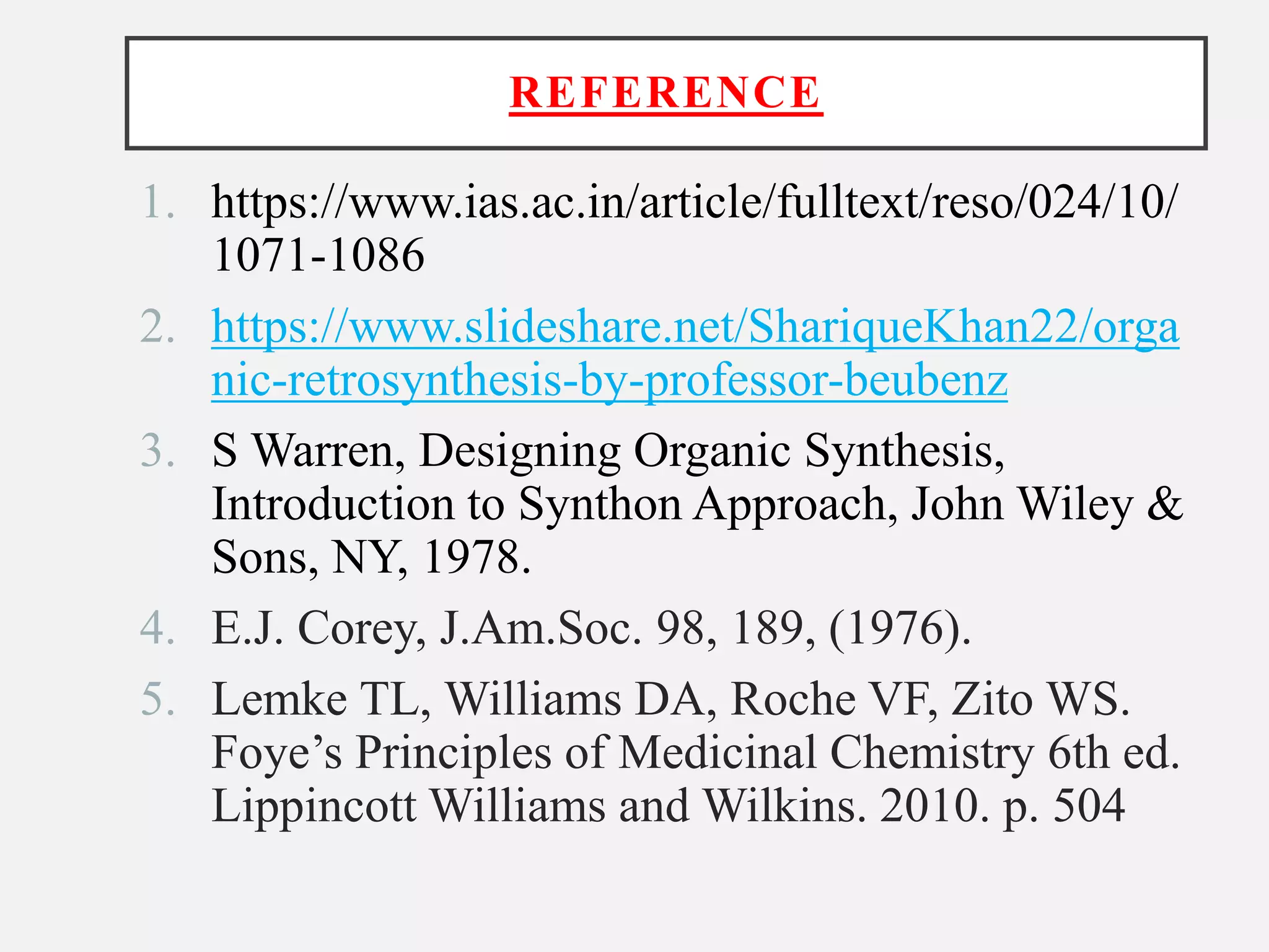 Retrosynthes analysis and disconnection approach | PPTX