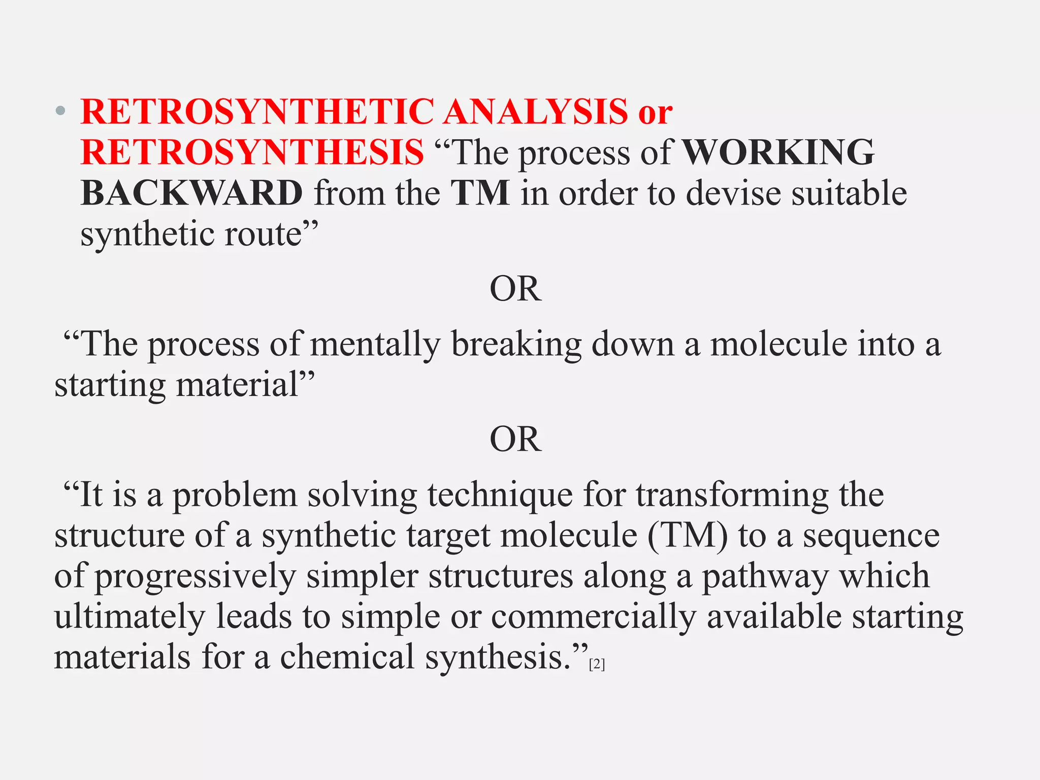 Retrosynthes analysis and disconnection approach | PPTX