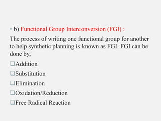 Retrosynthes analysis and disconnection approach | PPTX