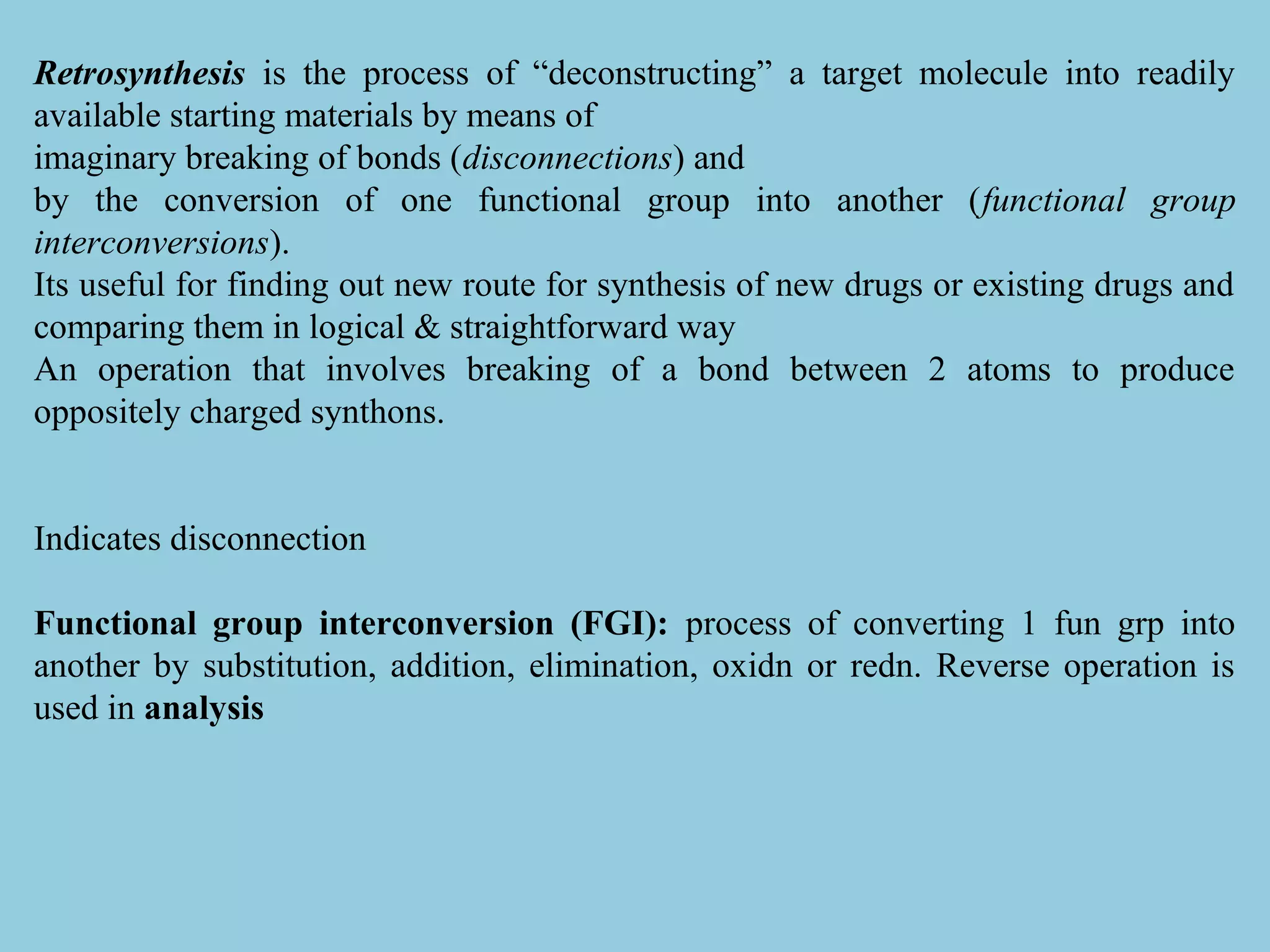 Retrosynthesis | PPT
