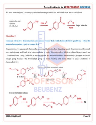 Retrosynthesis by Professor Beubenz | PDF