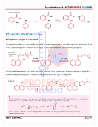 Retrosynthesis by Professor Beubenz | PDF