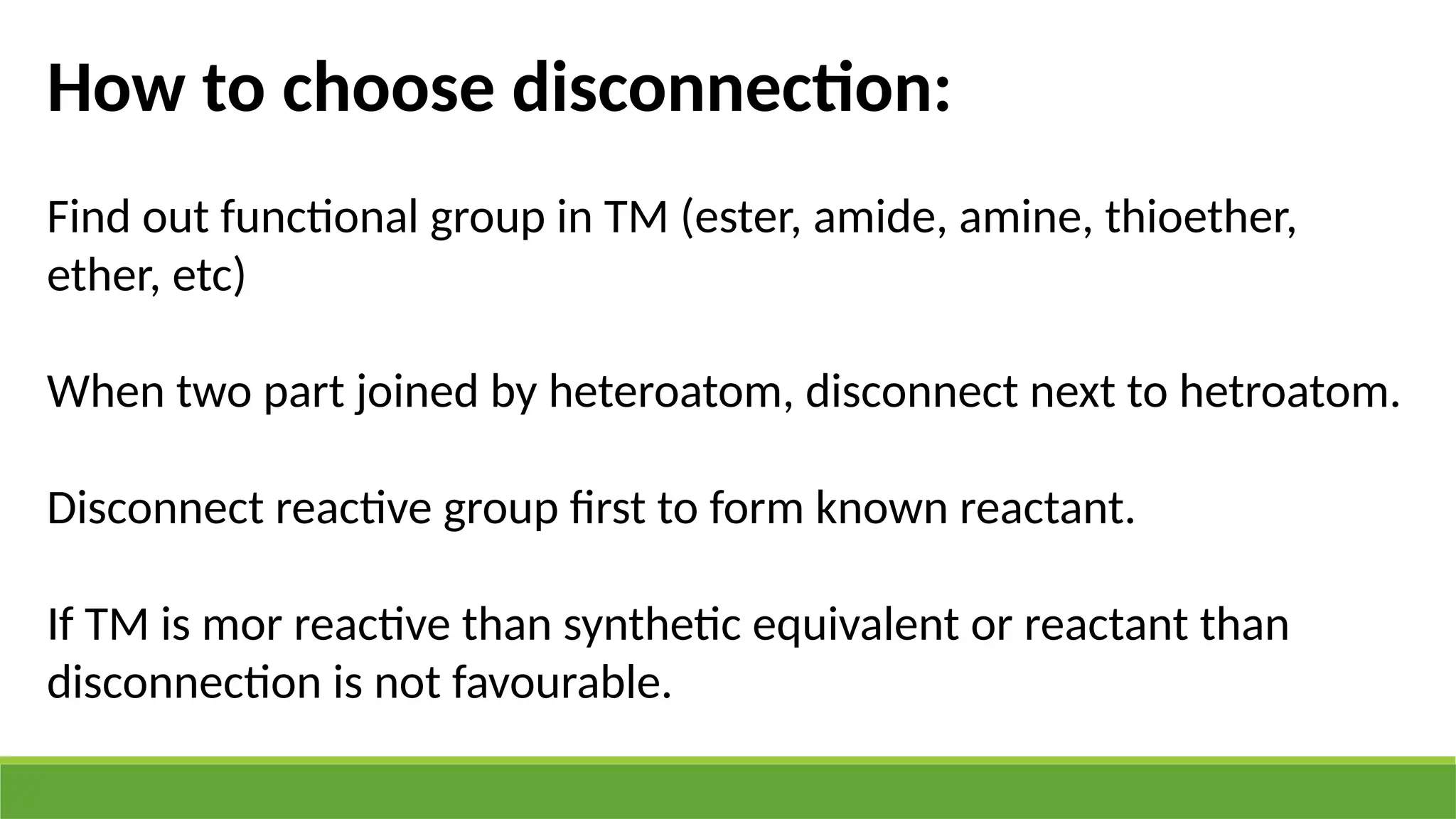 Retrosynthesis guidelines for C-X Disconnection.pptx