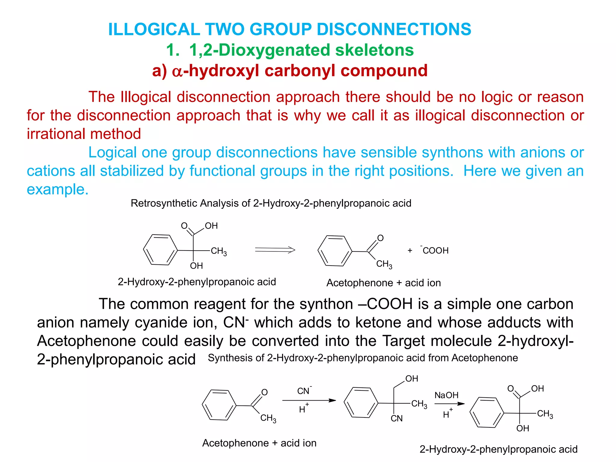 Retrosynthetic analysis in organic synthesis | PPTX