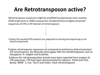 Retrotransposon and its role in plant genome evolution | PPTX