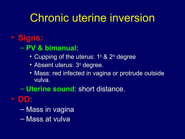 Retroverted retroflexed uterus &uterine inversion | PPT | Pregnancy ...
