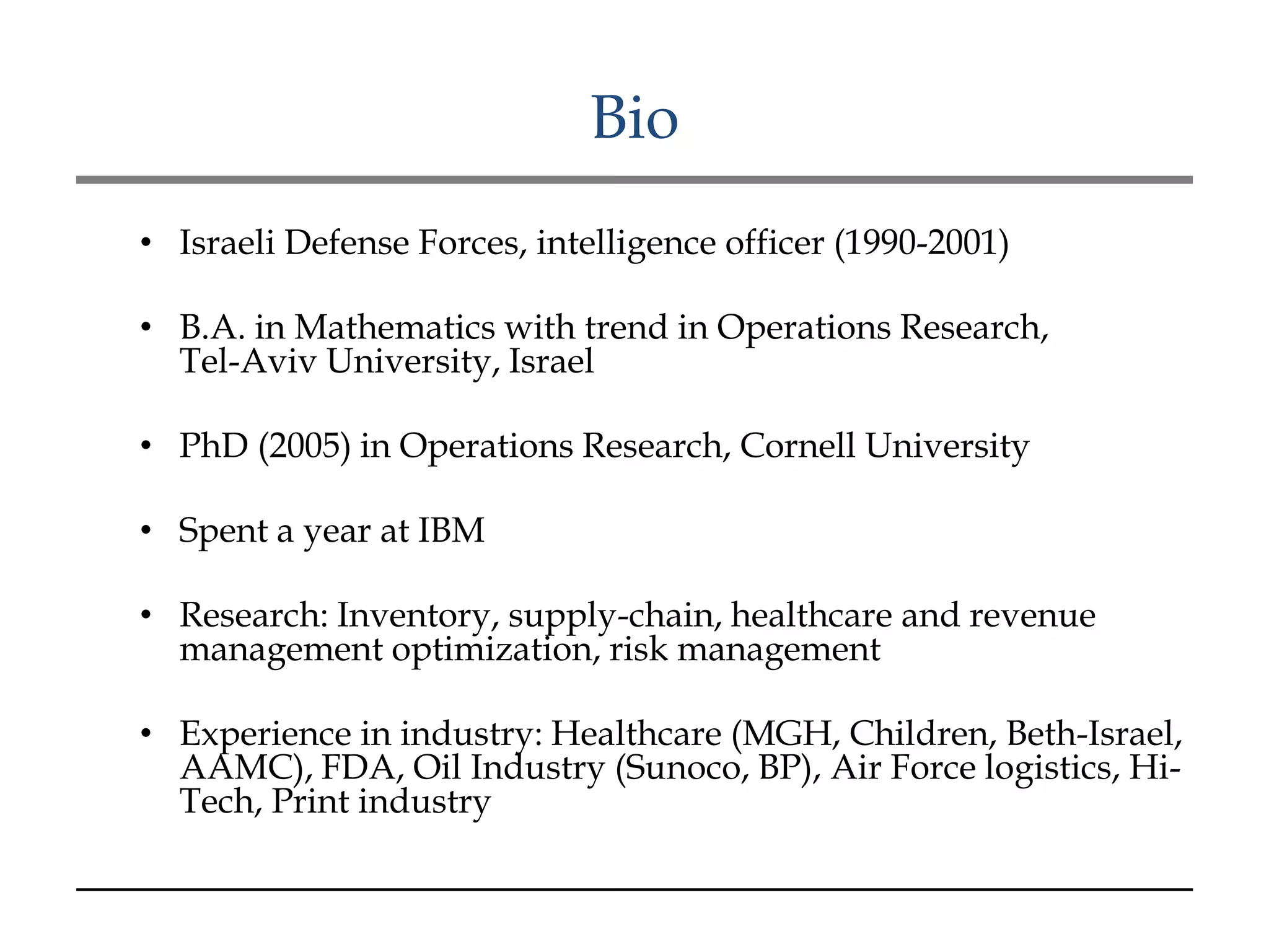 mHealth Israel_Professor Retsef Levi_Healthcare Innovation and Hospital ...