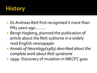 Rette syndrome final | PPT