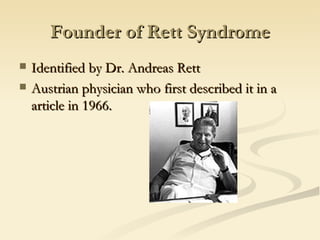 Rett syndrome | PPT