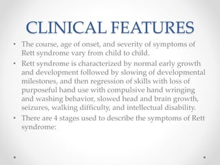 Rett syndrome Presentation | PPTX