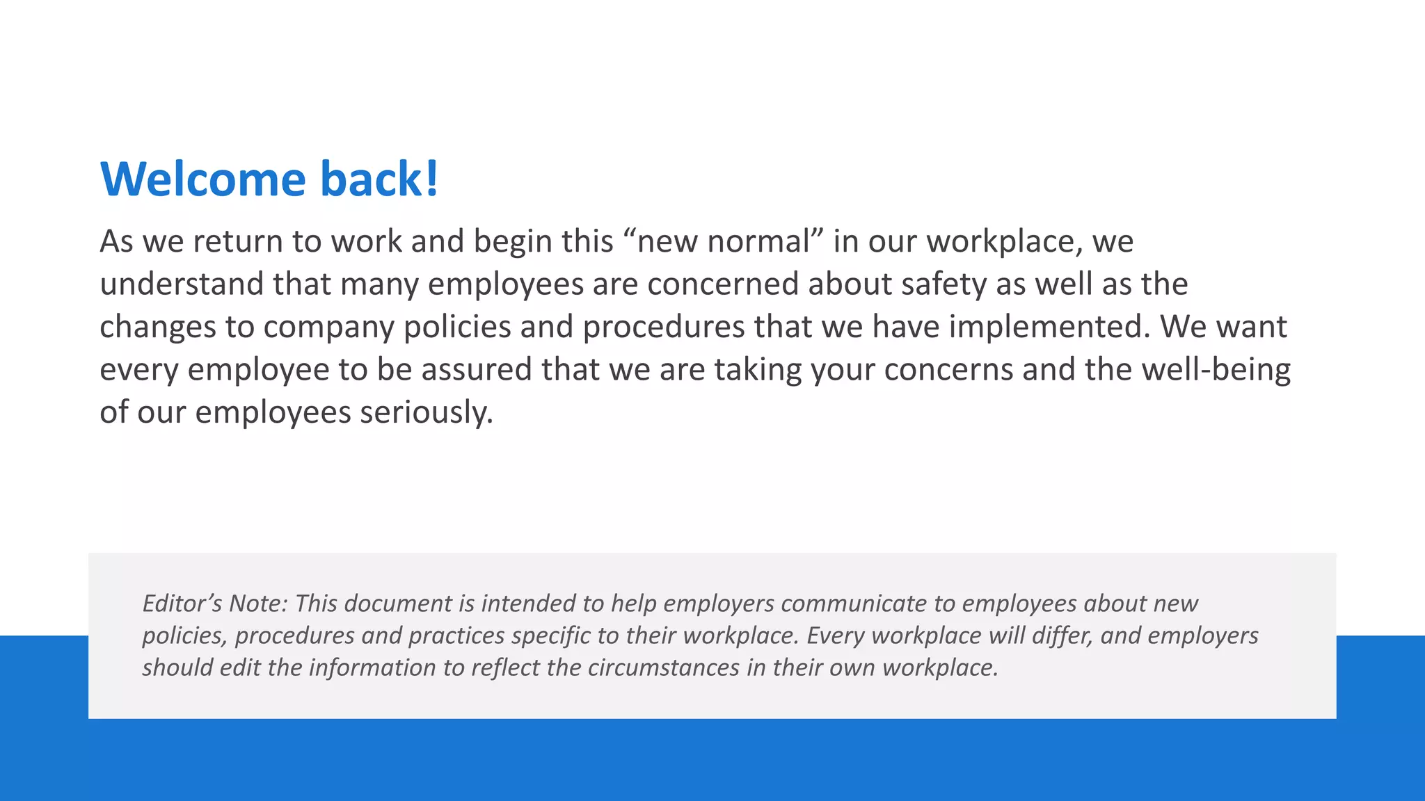 Return to-work guide for employees | PPT