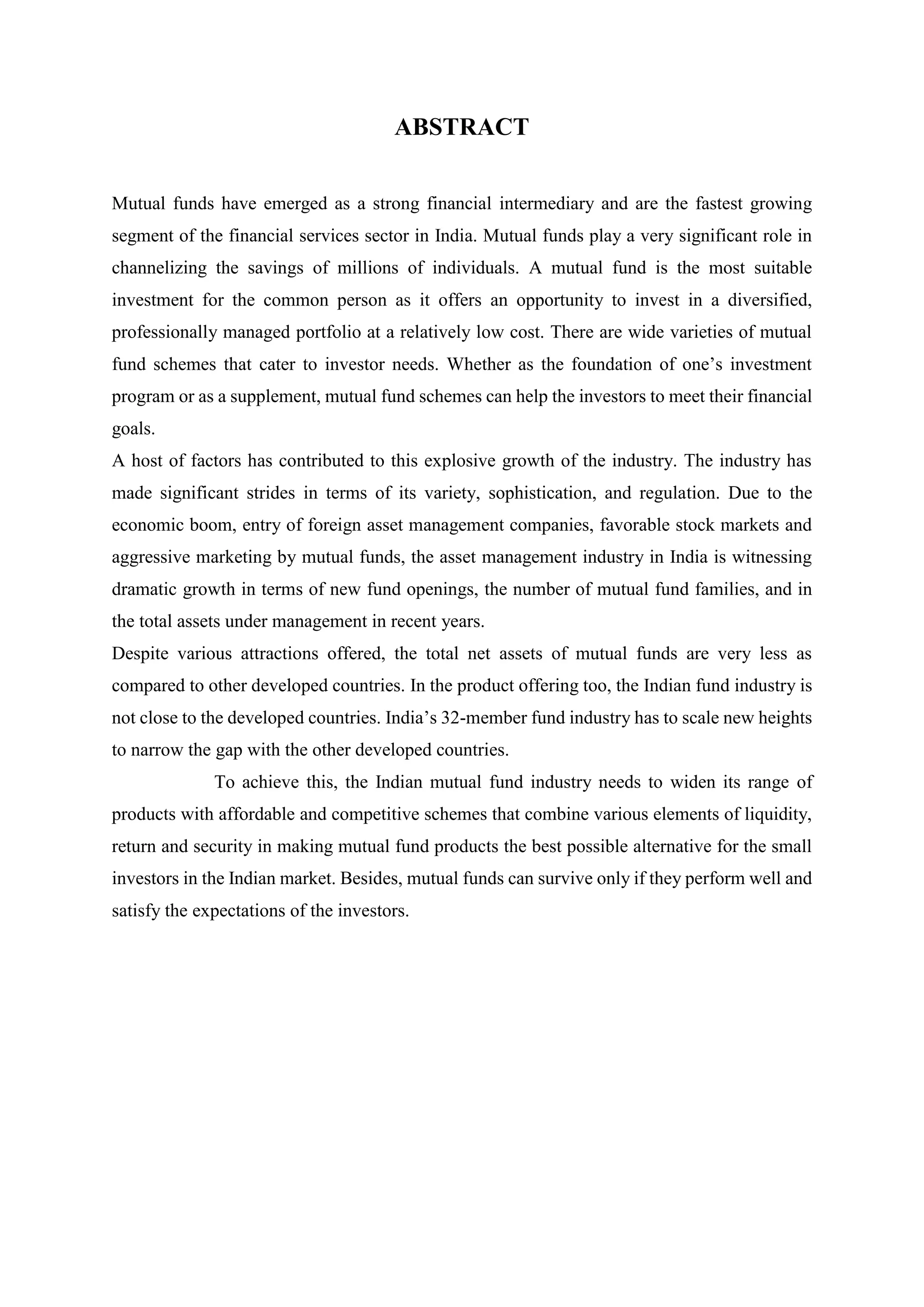 Return and risk, systematic investment plan of mutual fund | PDF
