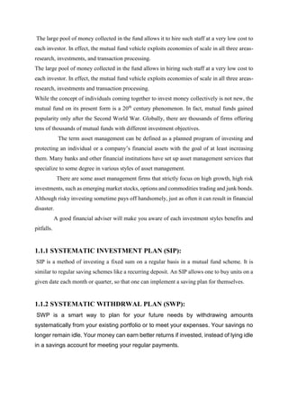 Return and risk, systematic investment plan of mutual fund | PDF