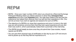 Returned ep engagement plan | PPTX | Resume Writing and Advice | Job Search