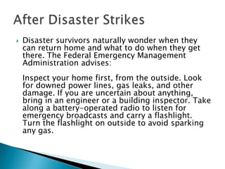 Returning Home After a Disaster | PPT