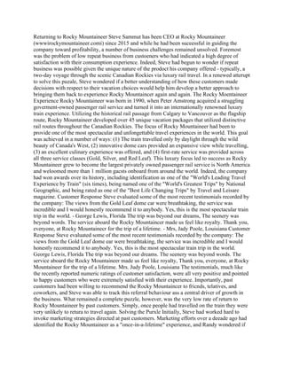 Returning to Rocky Mountaineer Steve Sammut has been CEO at Rocky Moun.pdf