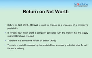 Return on Net Worth | PPT