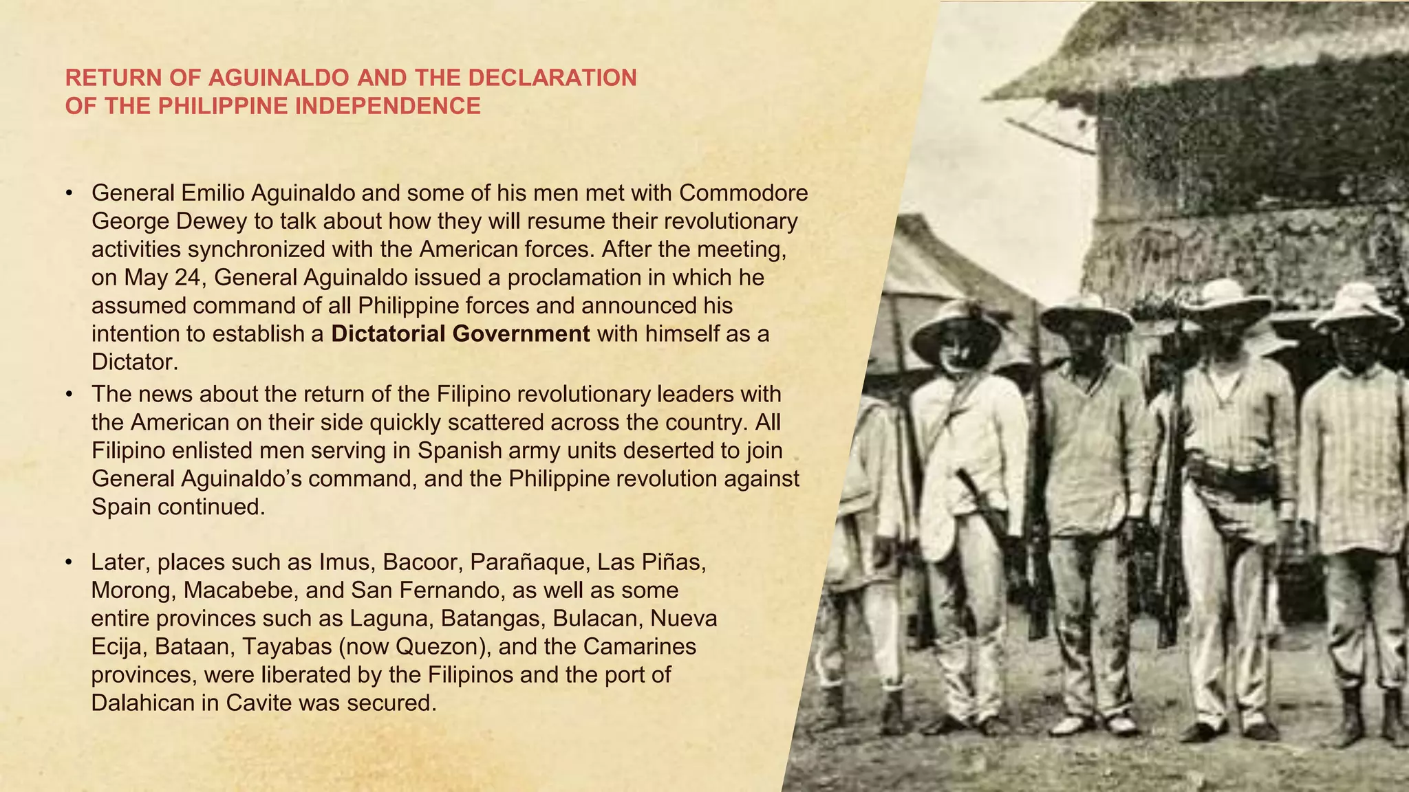 Return of Aguinaldo and the Declaration of the Philippine Independence.pptx