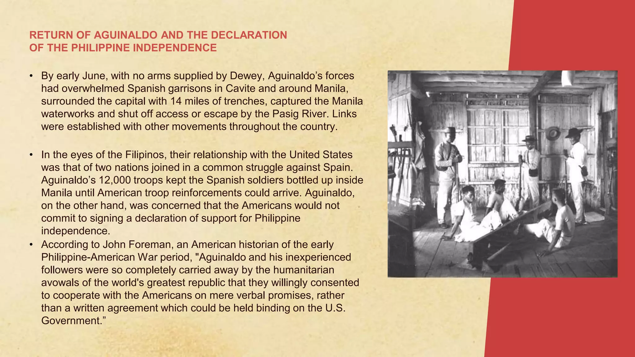 Return of Aguinaldo and the Declaration of the Philippine Independence.pptx
