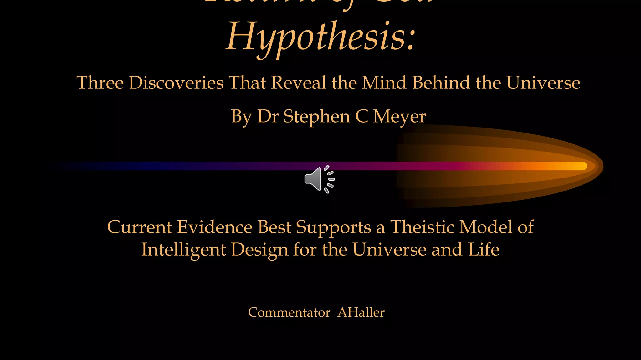 Return of God Hypothesis | PPTX