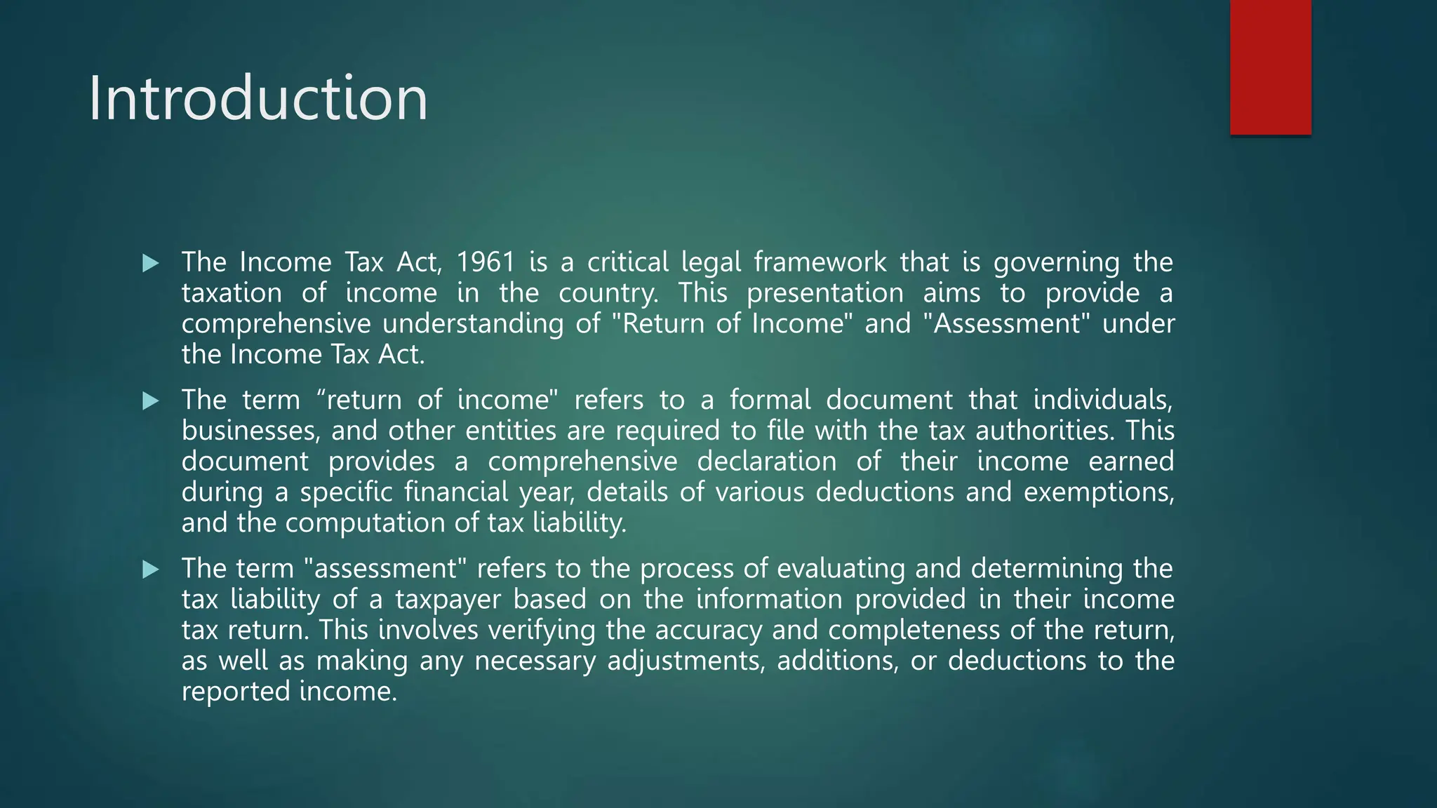 Return of Income and Assesment.pptx