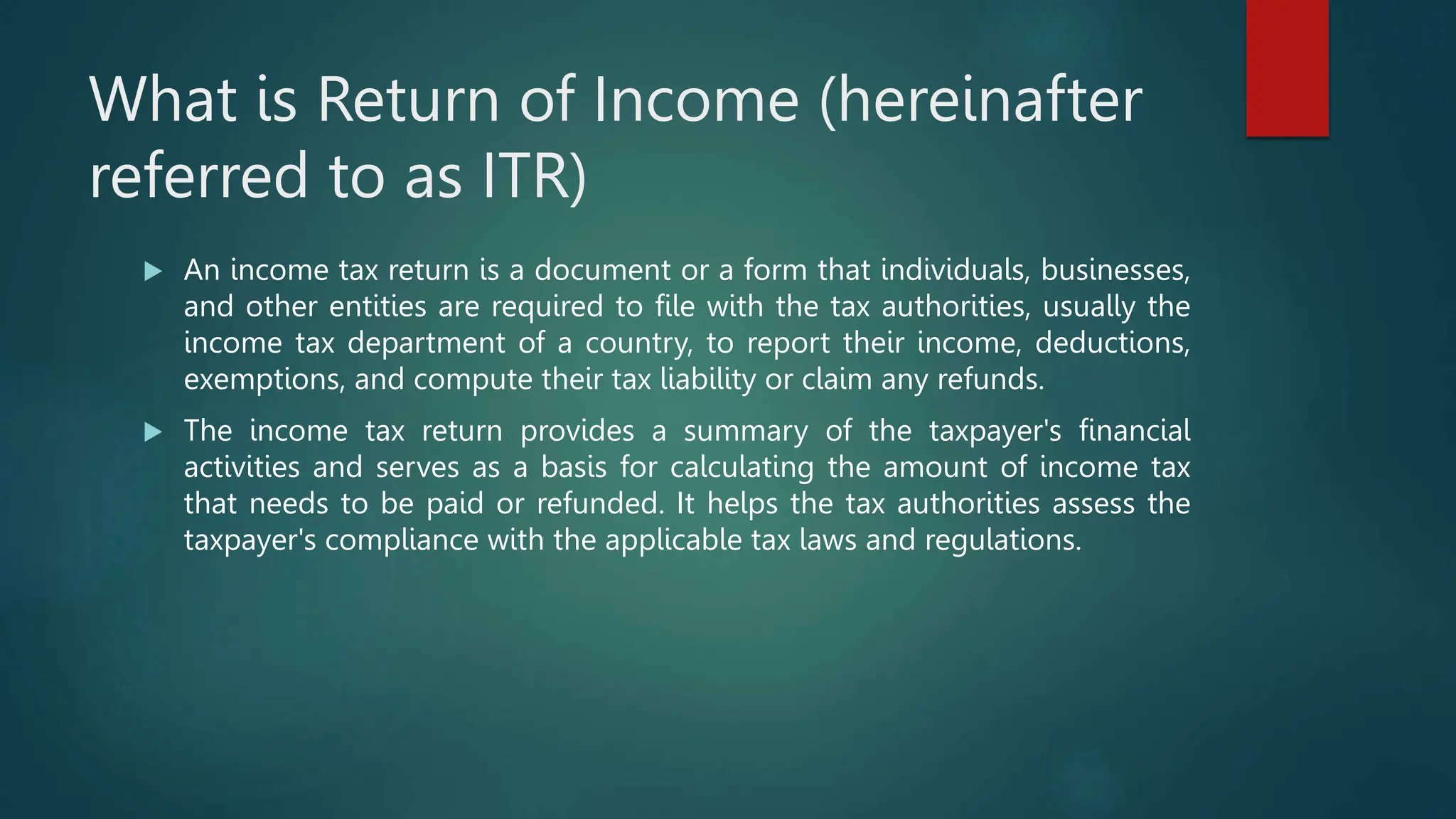 Return of Income and Assesment.pptx