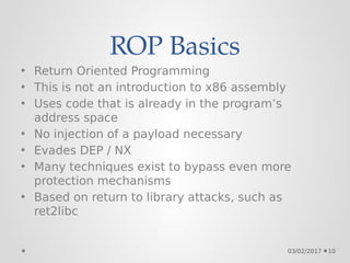 Return Oriented Programming | PDF
