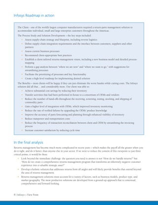 Infosys - Returns Management System | Services | PDF