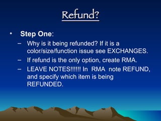 Returns power point | PPT