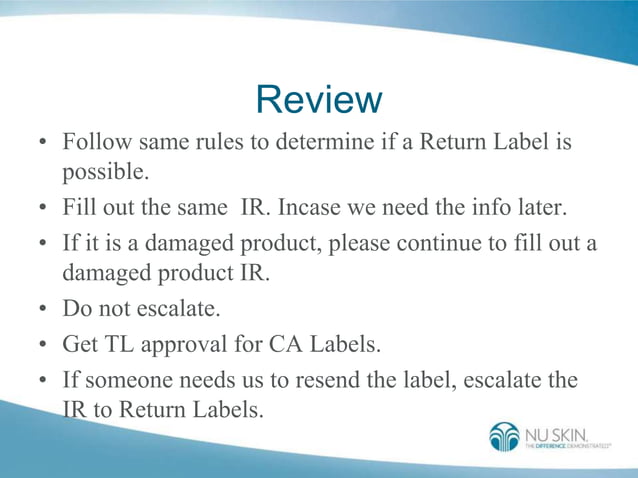 Return shipping labels | PPT