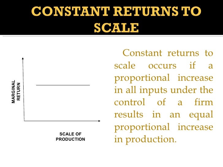 Returns To Scale And Its Implications