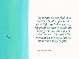 Return to Joy - Healing from Trauma | PPT