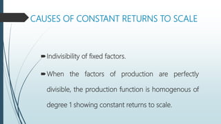 Constant Returns To Scale