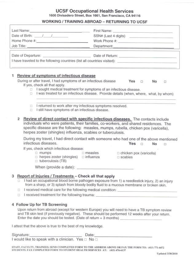 Return to work form | PDF