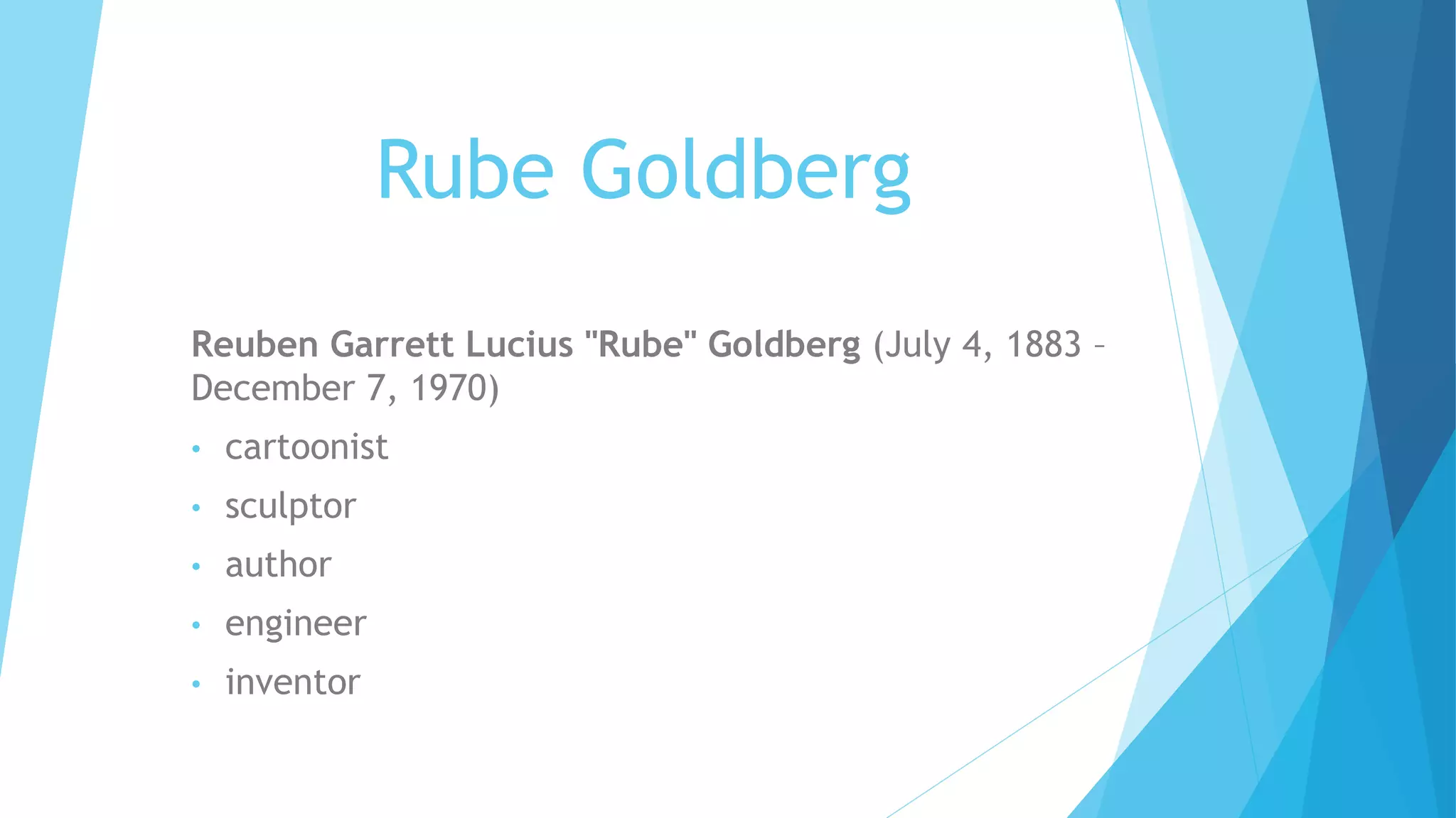 Reuben goldberg isaac | PPT