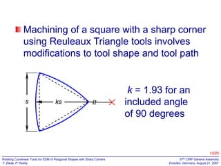 Machining of sharp corners using rotating tools | PPT | Free download