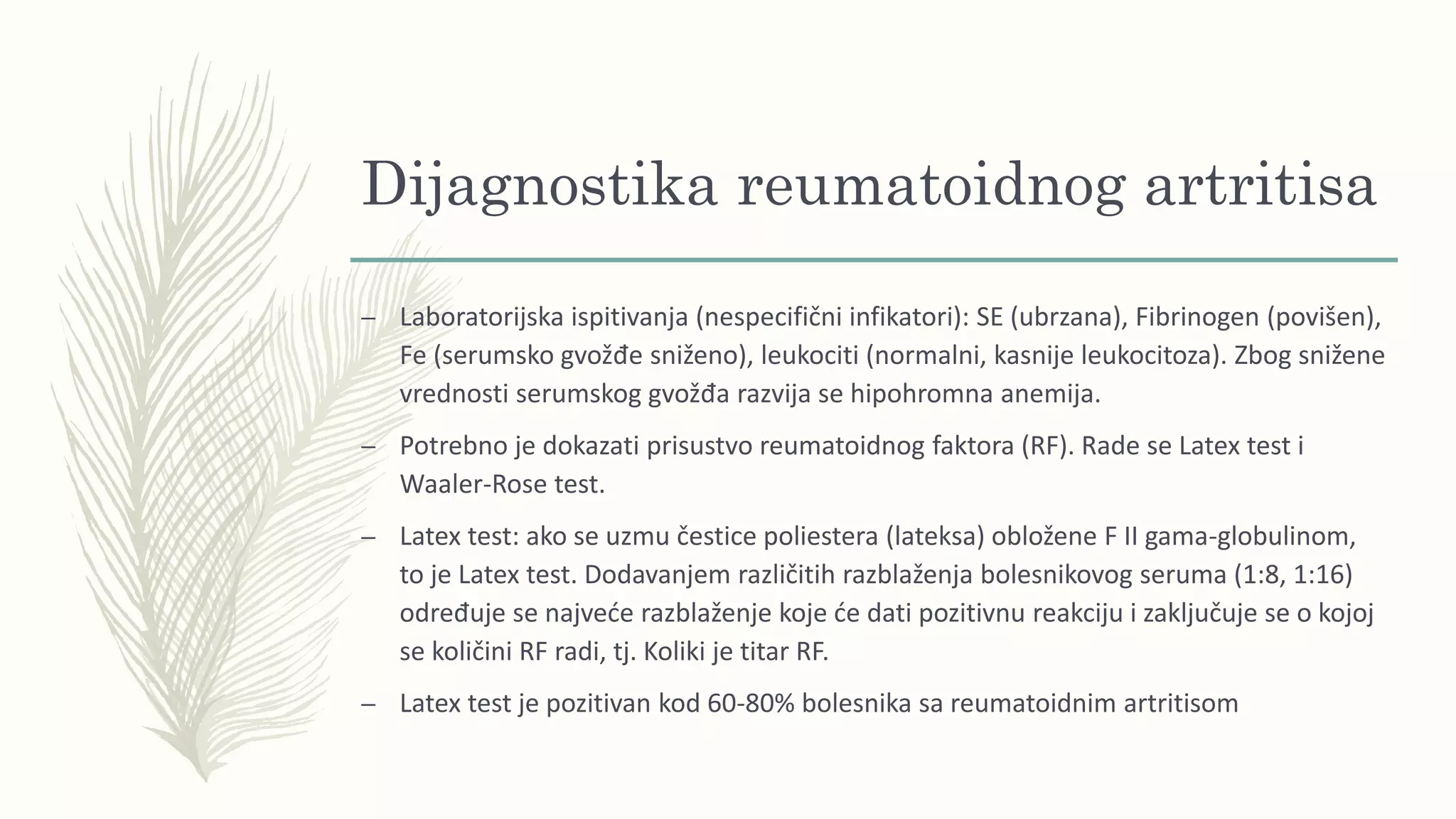 Reumatoidni artritis - interna medicina | PPTX