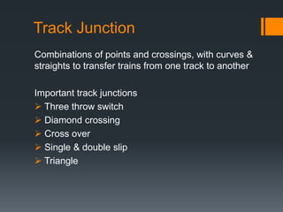 Railway Engineering: Points and crossings | PPT