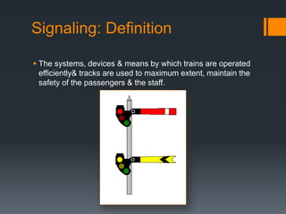 Railway Engineering: signaling, interlocking, train control system | PPT