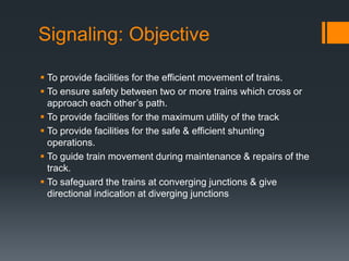 Railway Engineering: signaling, interlocking, train control system | PPT